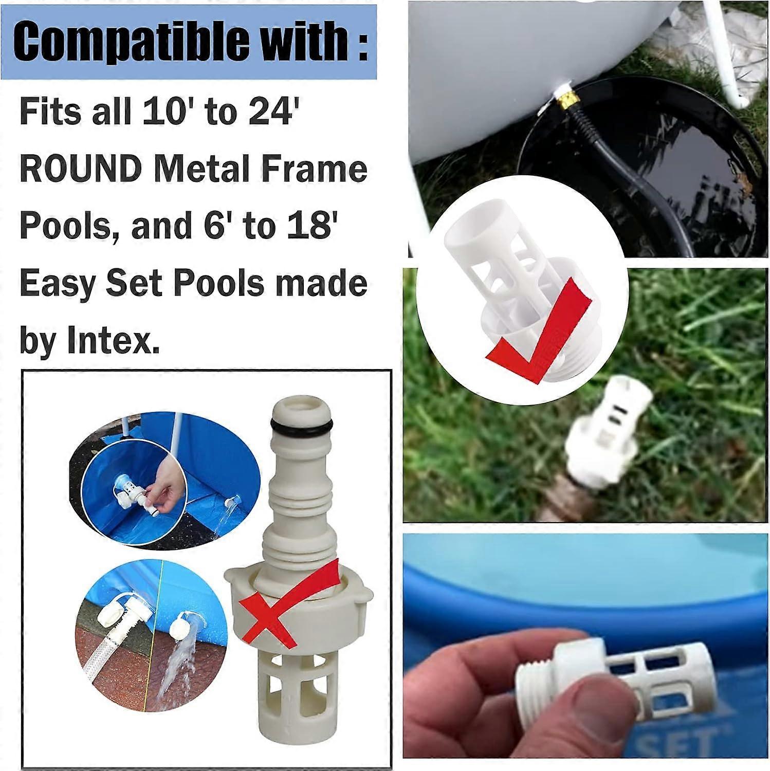 10184 Intex Hose Drain Plug Connector Replacement Intex Round Swimming ...