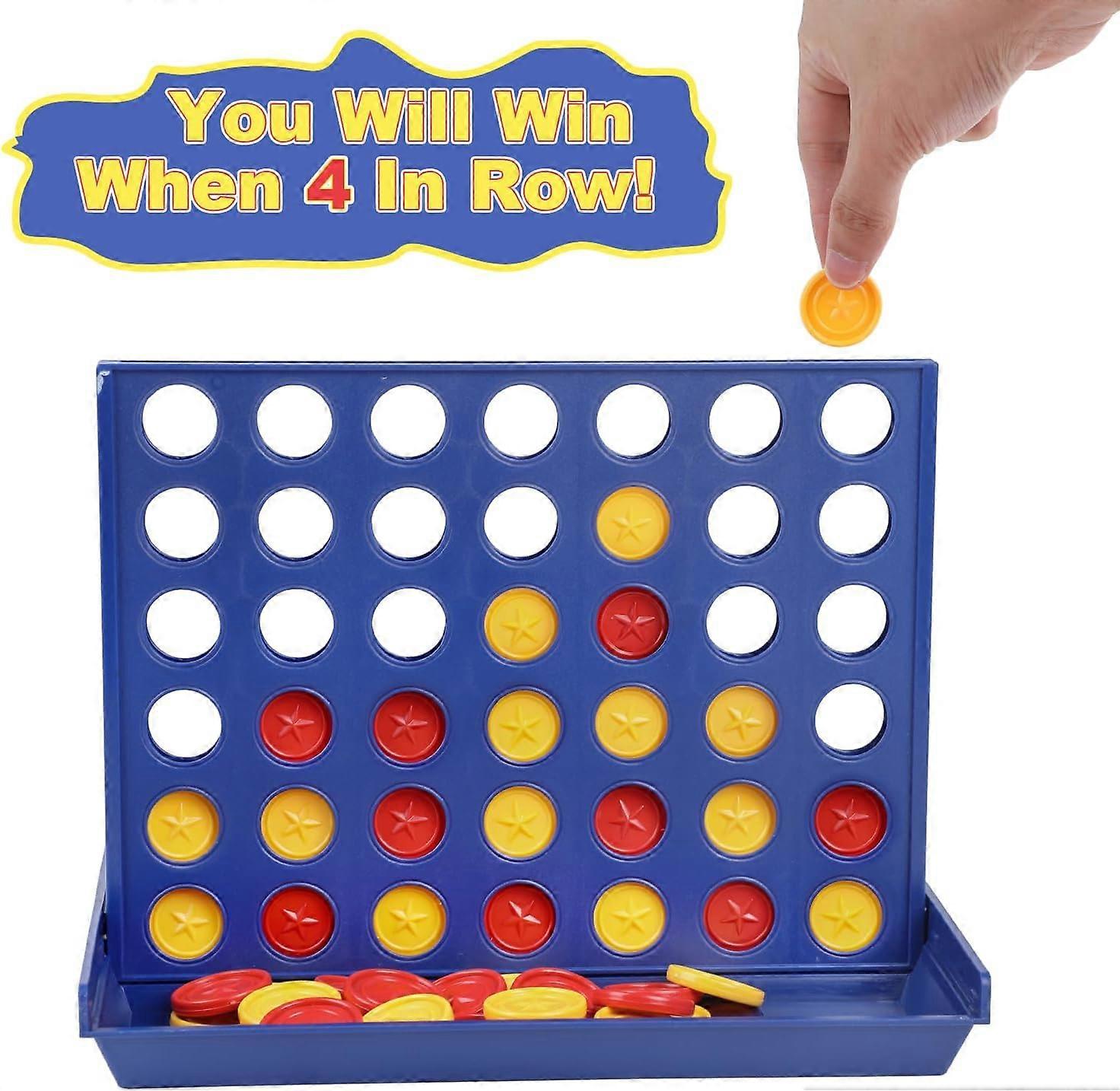 4 in a Line Game - 4 in a Row Game Mini Size Board Game for Kids Fun ...