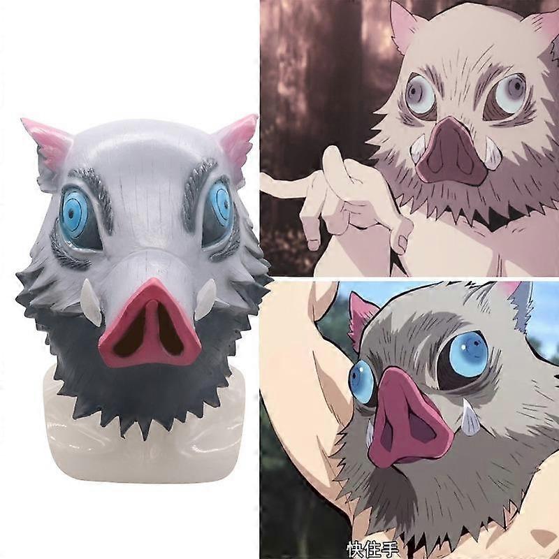 Anime Demon Slayer Kimetsu No Yaiba Mask Hashibira Inosuke Cosplay ...
