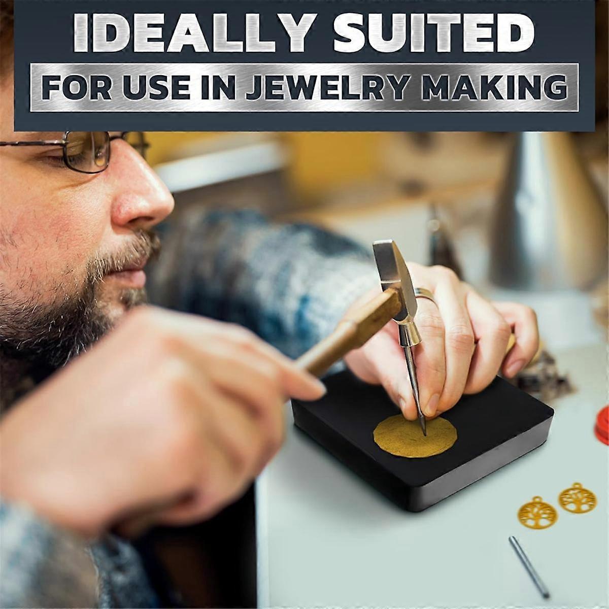 Rubber Bench Block for Jewelry Making - 4In X 4In Solid Rubber Block ...