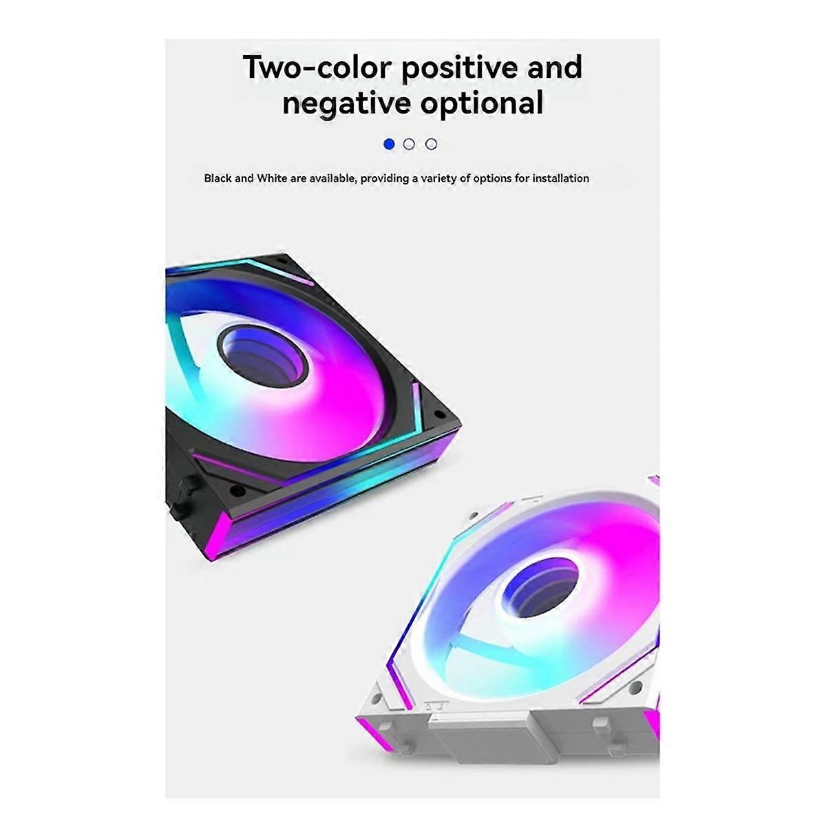 V2 ARGB Case Fan PWM Cooler for PC Case Fans 4-Pin 1850RPM Computer ...