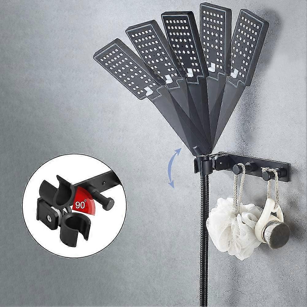 Universal Hand Shower Holder With 2 Hooks, Adjustable Aluminum Alloy ...