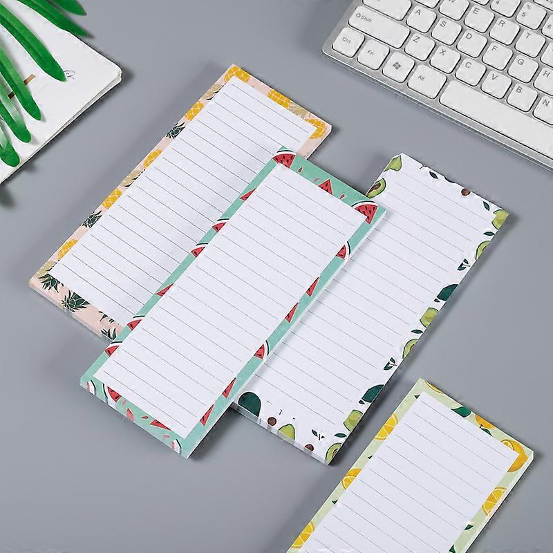 4 Pack Magnetic Notepads for Refrigerator, Fruit Design Magnetic ...