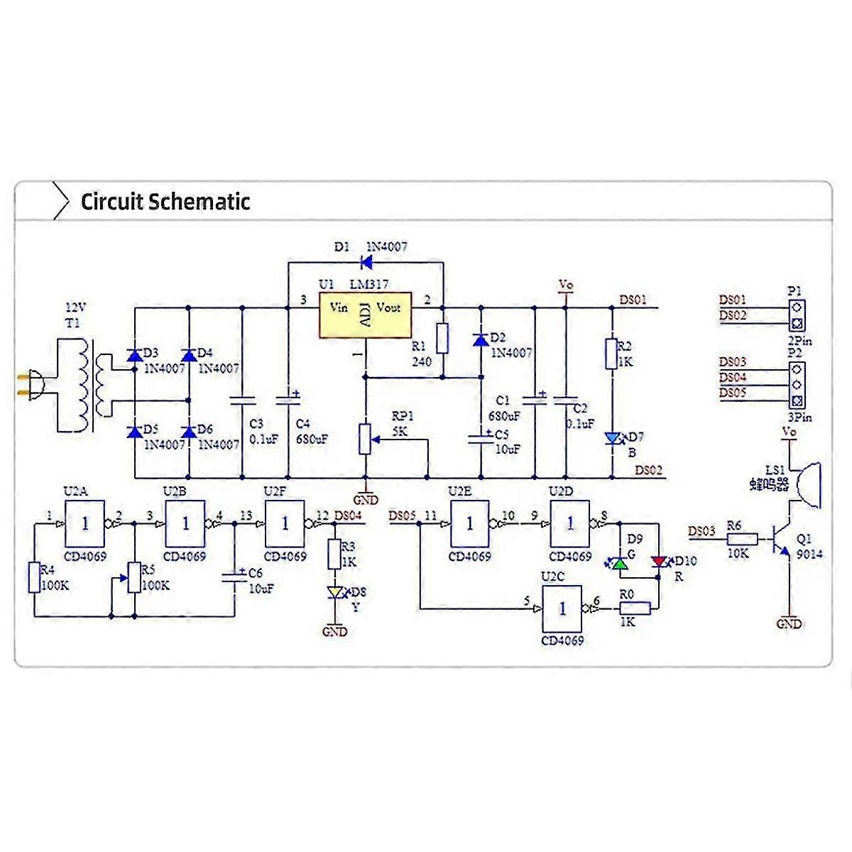 Lm317 Adjustable Voltage Regulator Diy Kit 220v To 1.25v-12.5v Step ...
