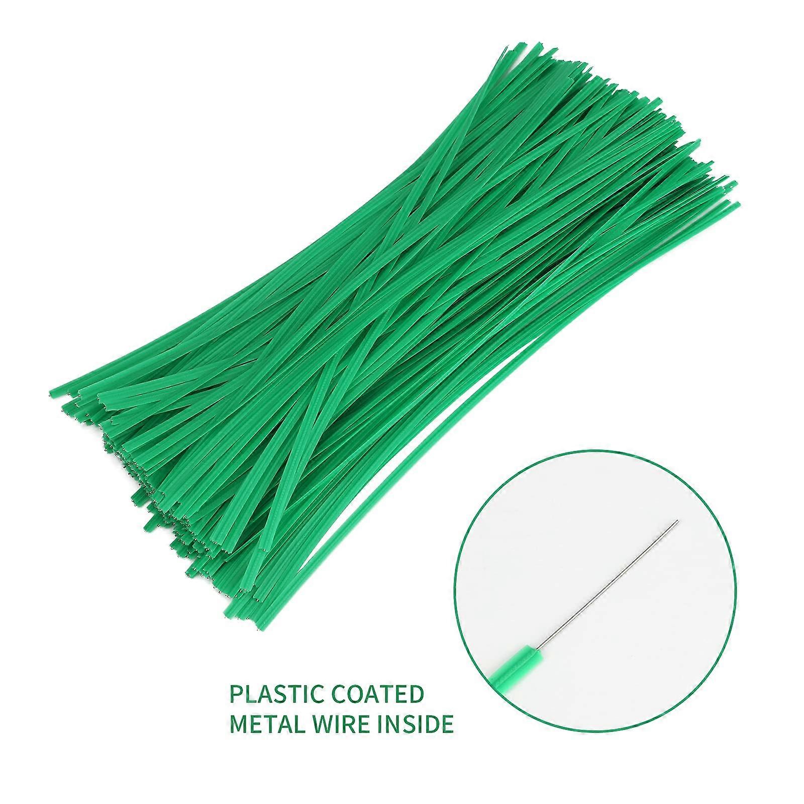 200 Pcs 20cm Flexible Garden Twist Ties, Green Soft Plant Wire Ties ...