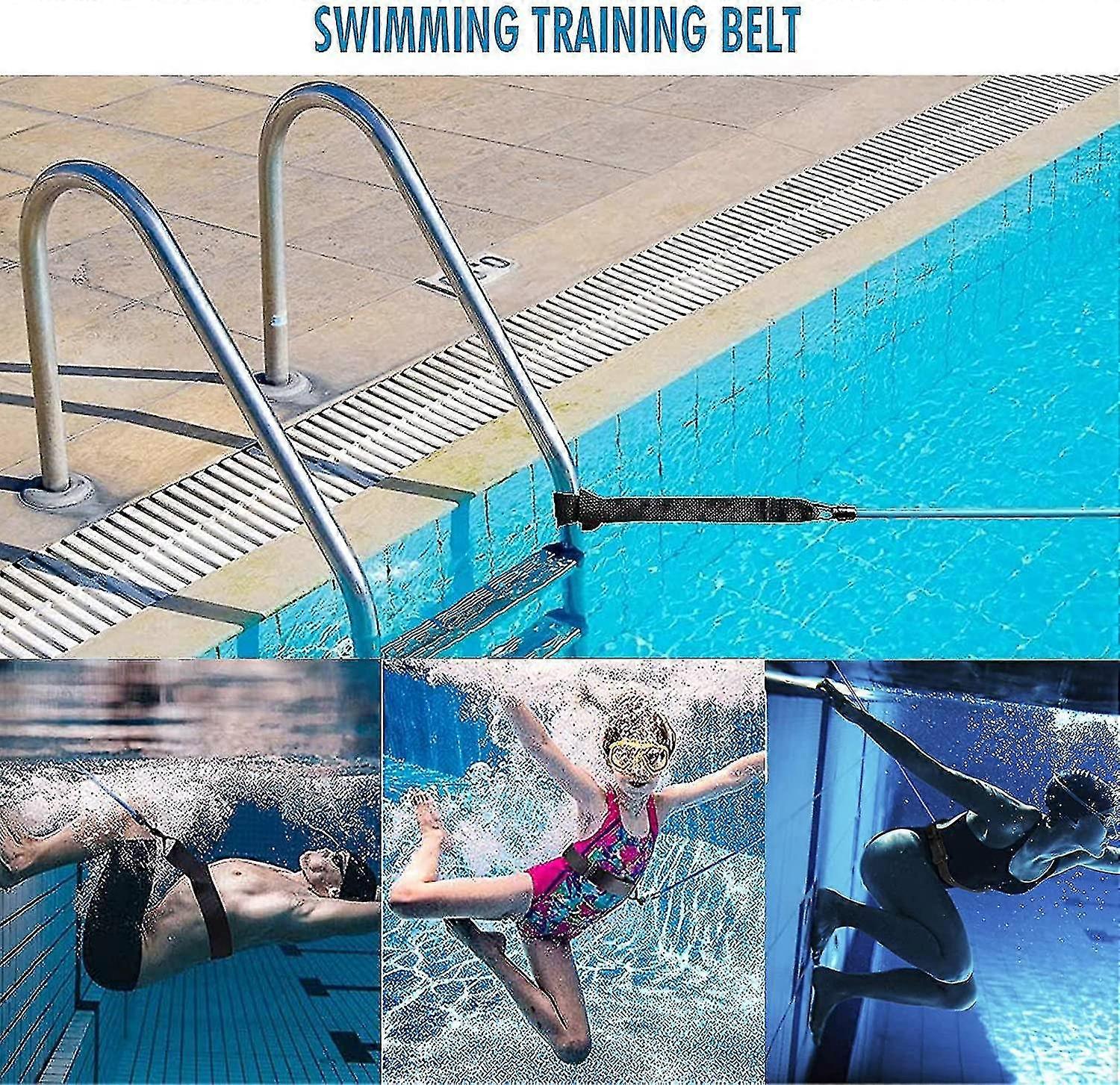 Swim Belt For Pool Adults, Adjustable Swim Trainer Pool Swim Belt, 4m ...