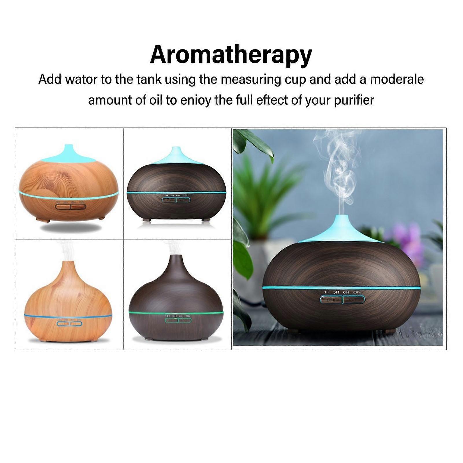 550ML Wood Grain Aromatherapy Diffuser Aroma Diffuser Ultrasound Oil ...