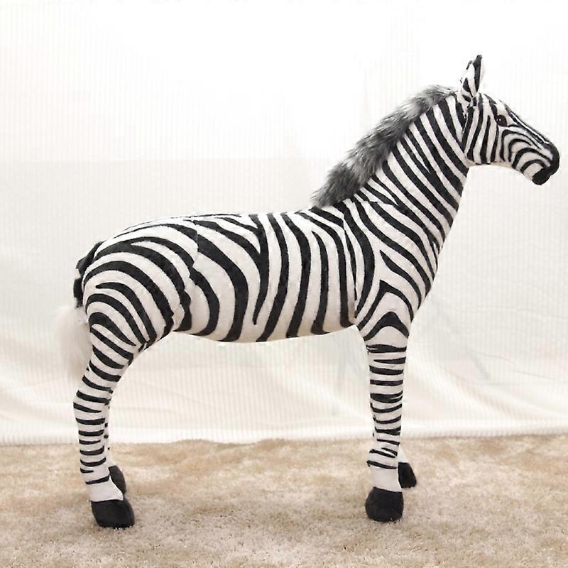 Zebra Plush Animal Crosing Soft Giant Stuffed Horse Realistic Hukelma ...