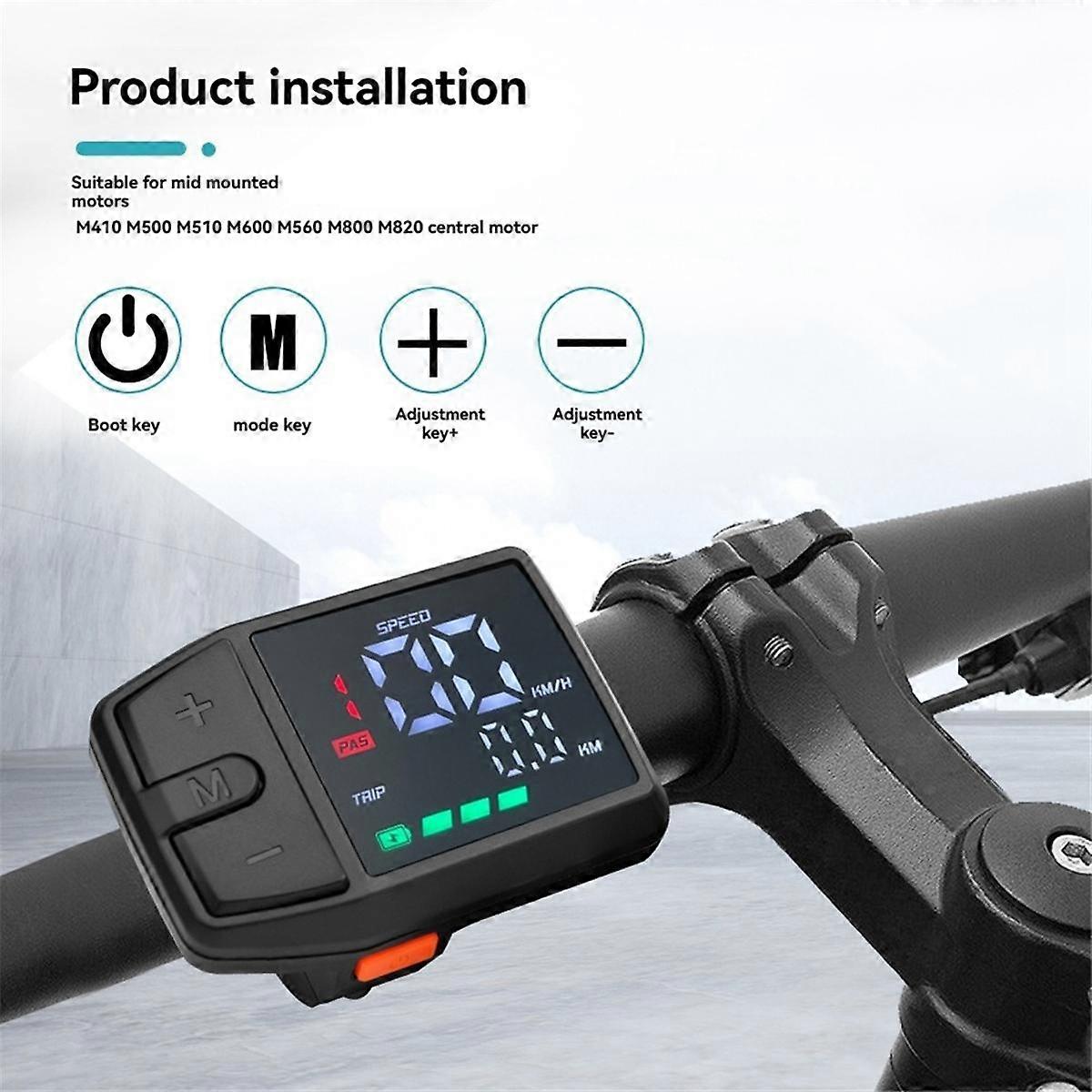 DZ41 E-Bike LCD Display Color LCD Dashboard for Center Motor CAN ...