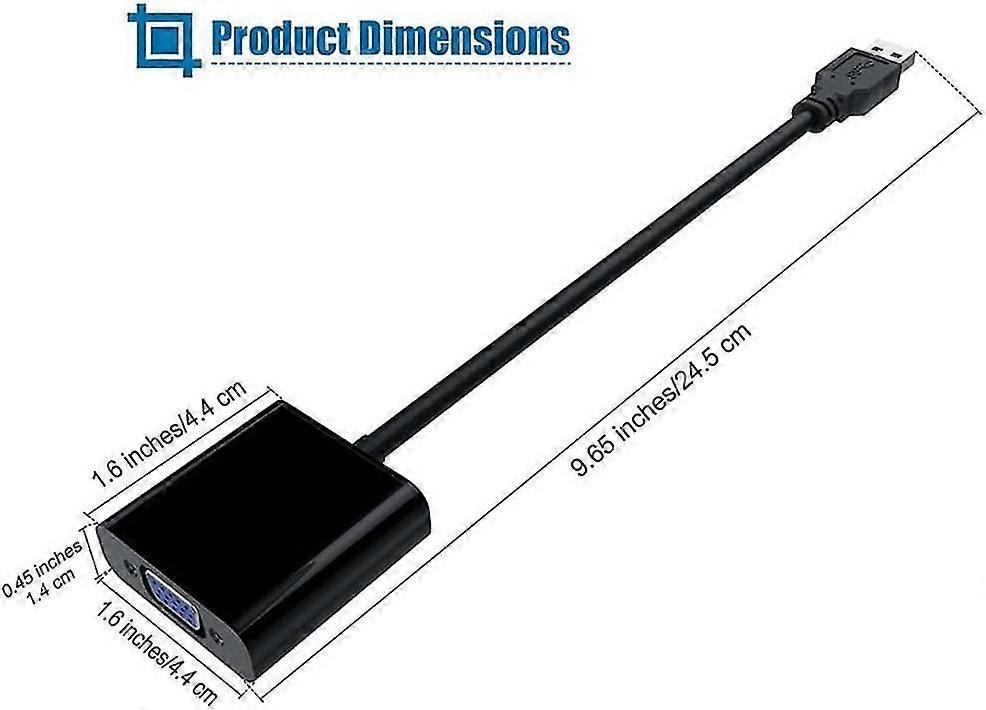 USB 3.0 to VGA Adapter Converter, 1080P USB to VGA Video Graphic Card ...