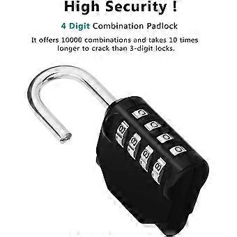 4-Digit Combination Padlock, Gym Lock, School Locker Lock, Outdoor ...
