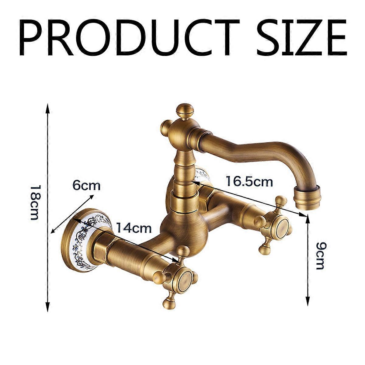 Sleek Design Antique Brass Faucets, Stylish Wall Mounted Tap With 360 ...