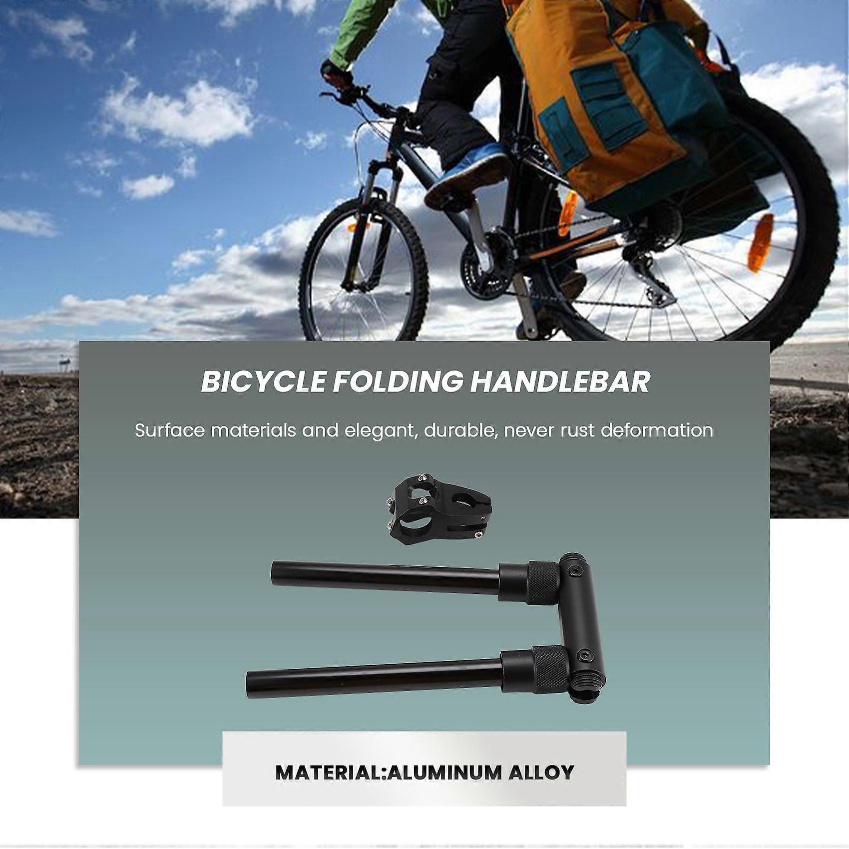 Folding Handle Bar 90 Degree Fold Handlebar Black 23.5mm | Fruugo AU