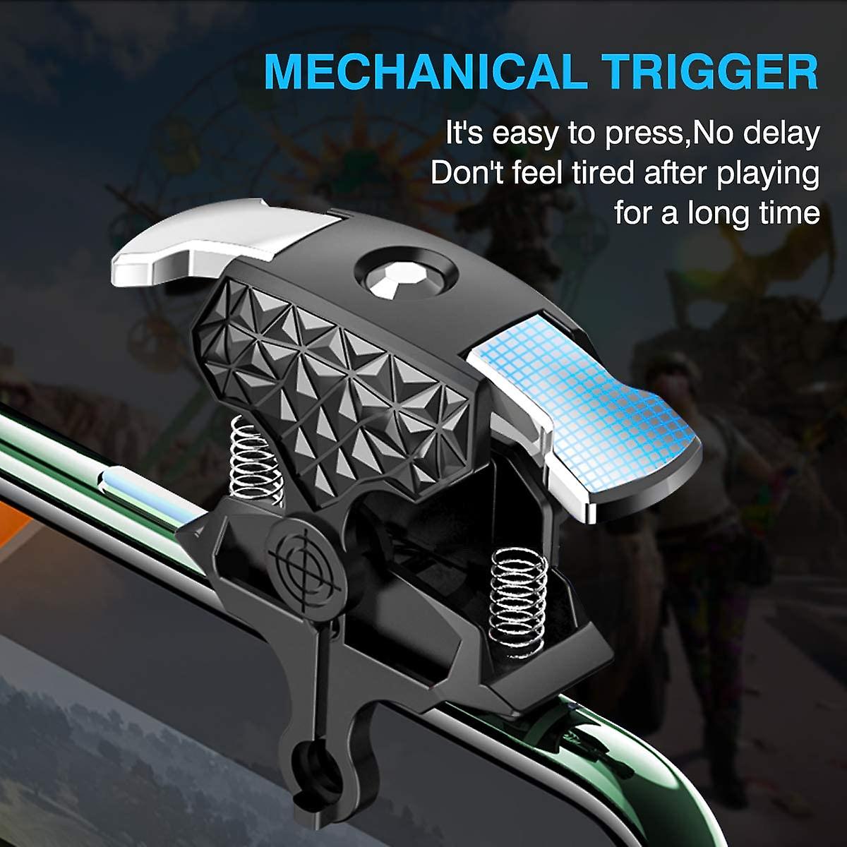 PUBG Mobile Game Controller, [New Design] PUBG Game Trigger with Cooling Fan Sensitive Aim ...