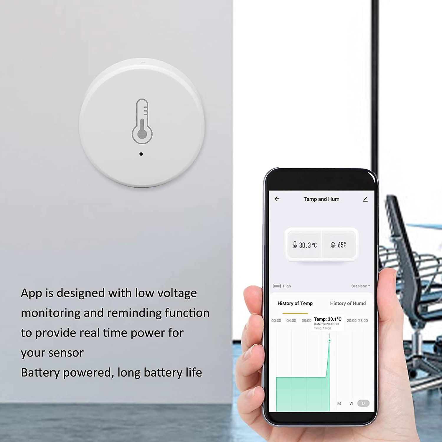 Wireless Smart Thermometer Humidity Sensor Remote Monitor for Smart ...