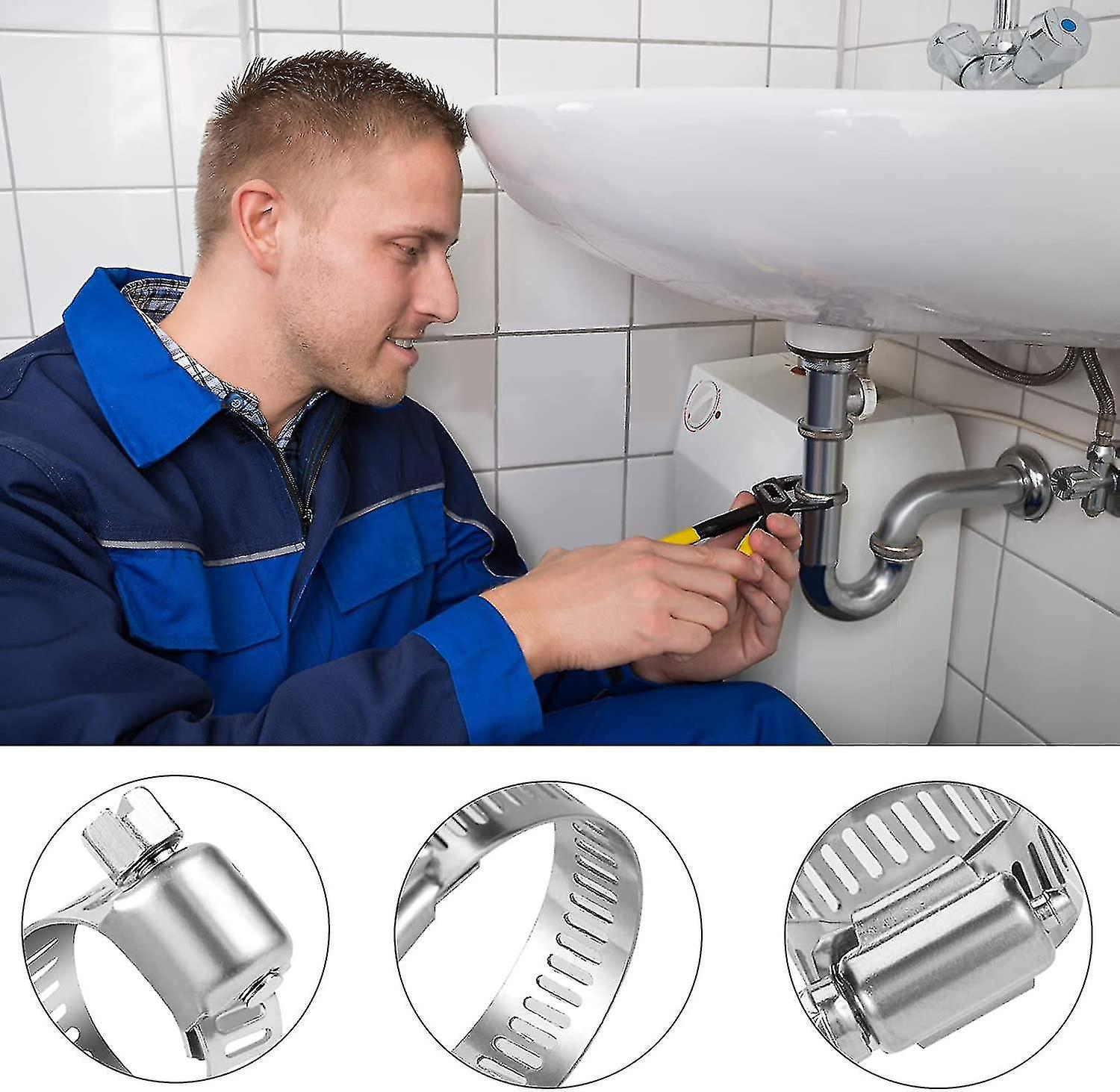 25 Pcs Stainless Steel Hose Clamp Hose Clamp For 6-12mm 304 Stainless ...