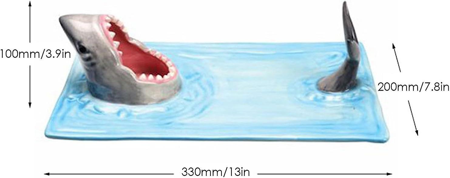 Shark Sushi Platter, Ceramic Serving Tray for Sashimi - Creative Shark ...