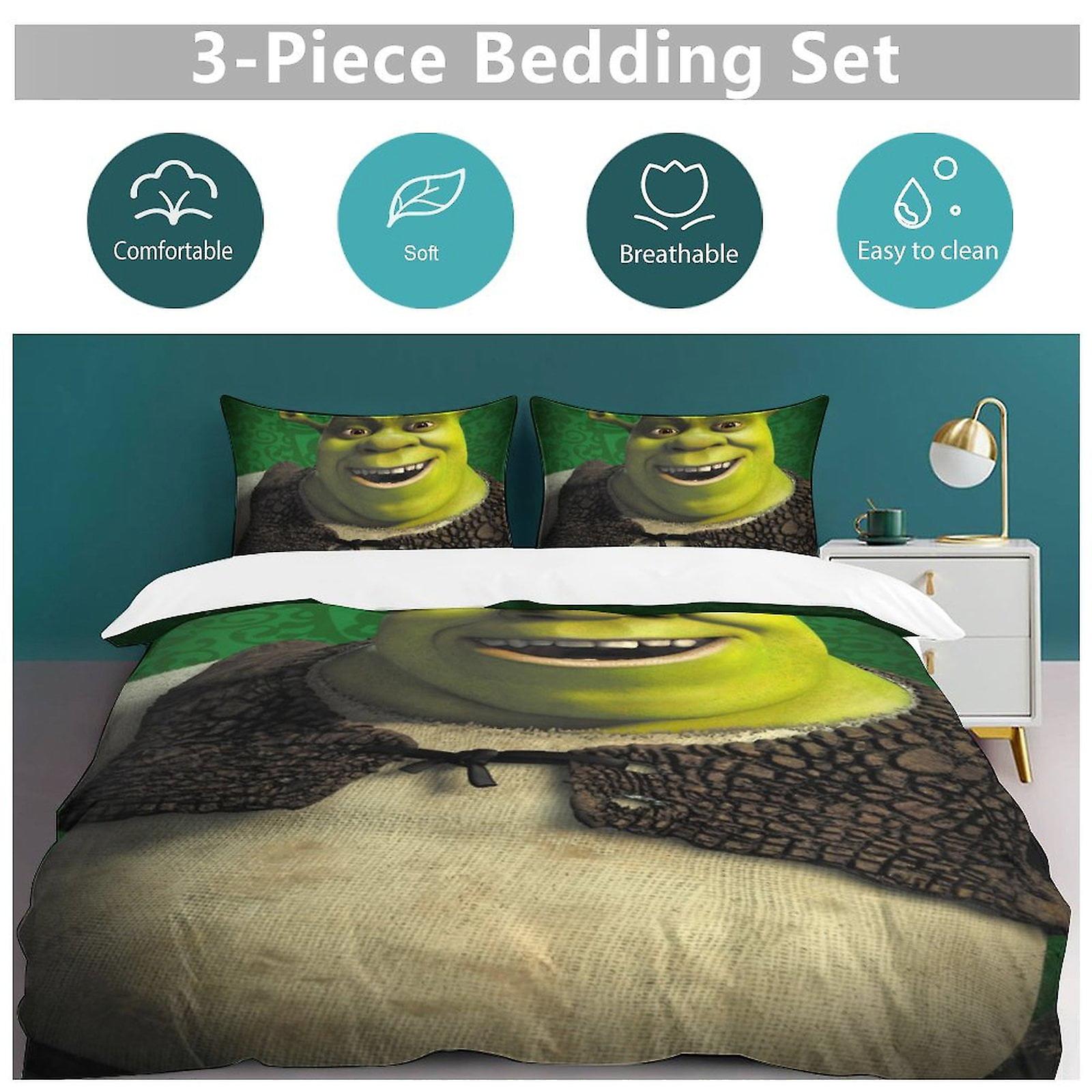 Shrek Bedding Sets Cute Bed Cover Anime Cartoon 3D Printed Lightweight ...