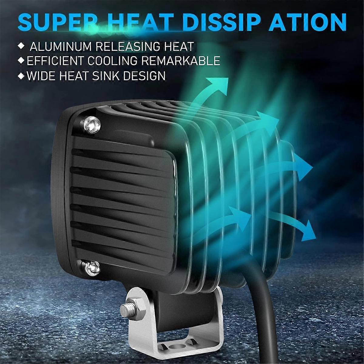 Square LED Forklift Safety Lights Blue DC 10-80V Forklift Backup Lights ...