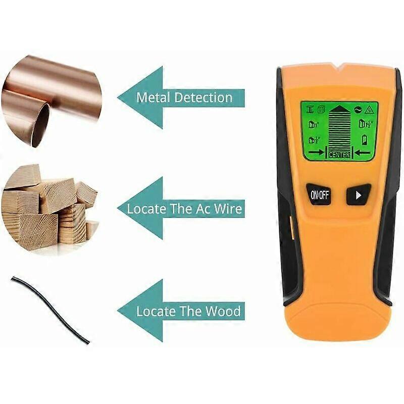 Wall Detector, 3 in 1 Wire Metal Detector Wood Wire Wall Center Finder ...