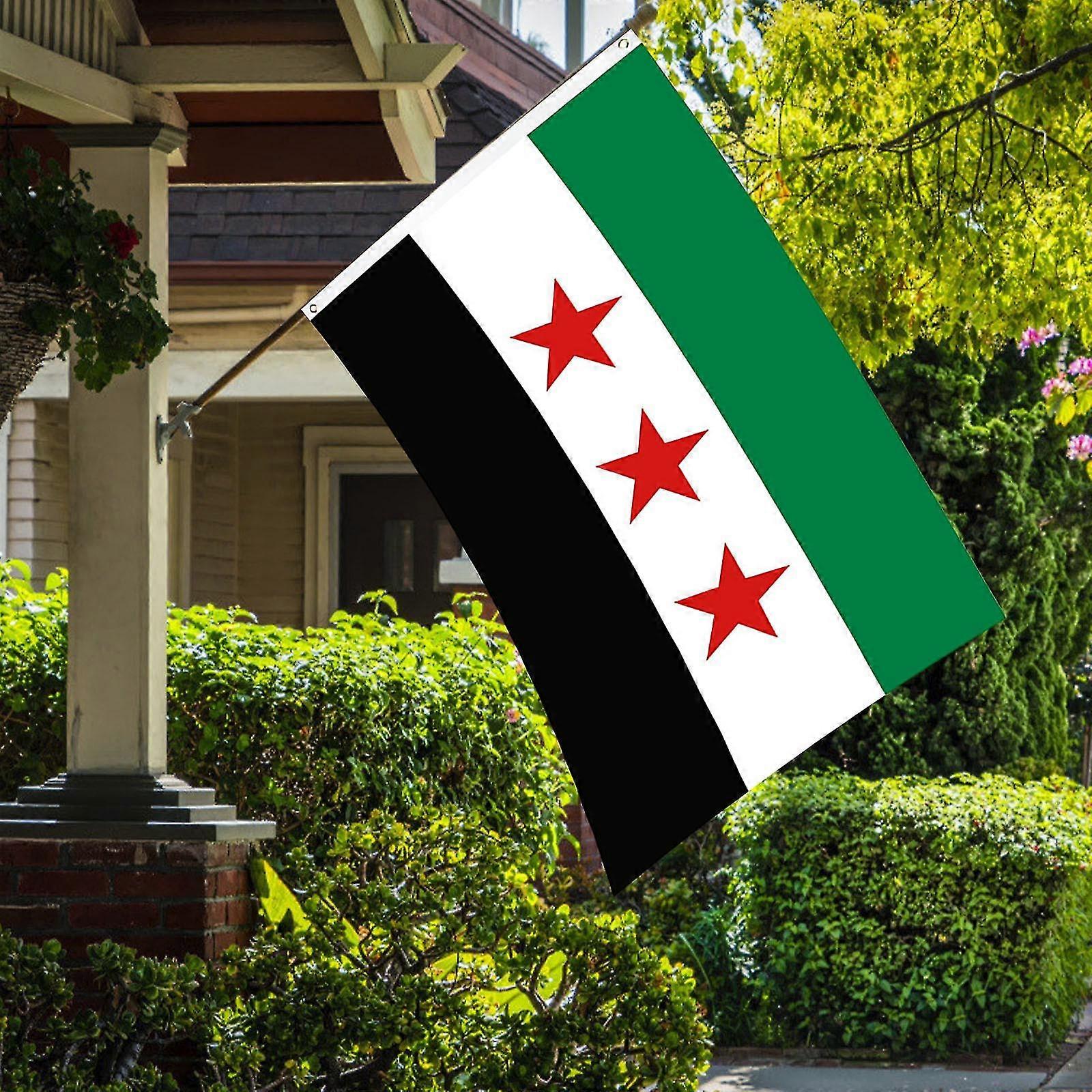 90*150cm/3FT*5Ft/59*35IN Syrian Flag Syrian Flag With Brass Grommets ...