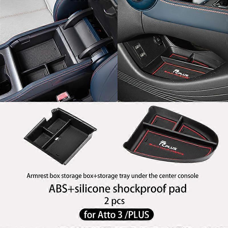 For BYD Atto 3 2022 2023 EV Flocking Storage Box Car Central Armost ...