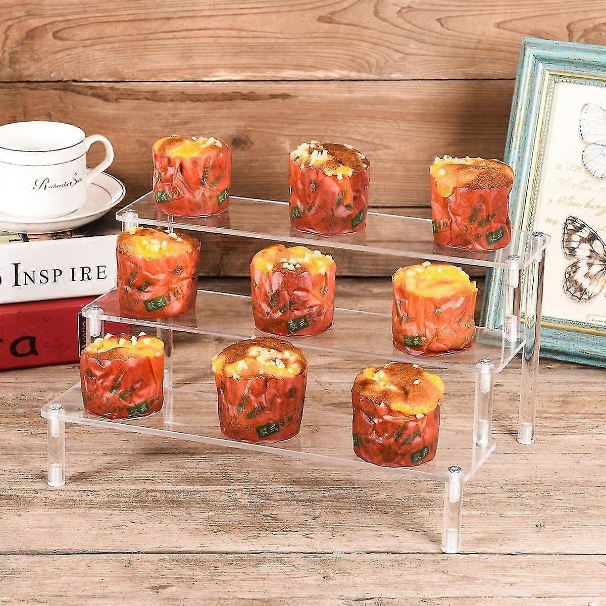 Clear Acrylic Display Stand, 3 Tier Clear Stair Shelf, Collection ...