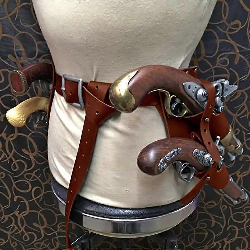 Renaissance Pirate Gun Belt Pistol Flintlock Holster Frog Holder ...