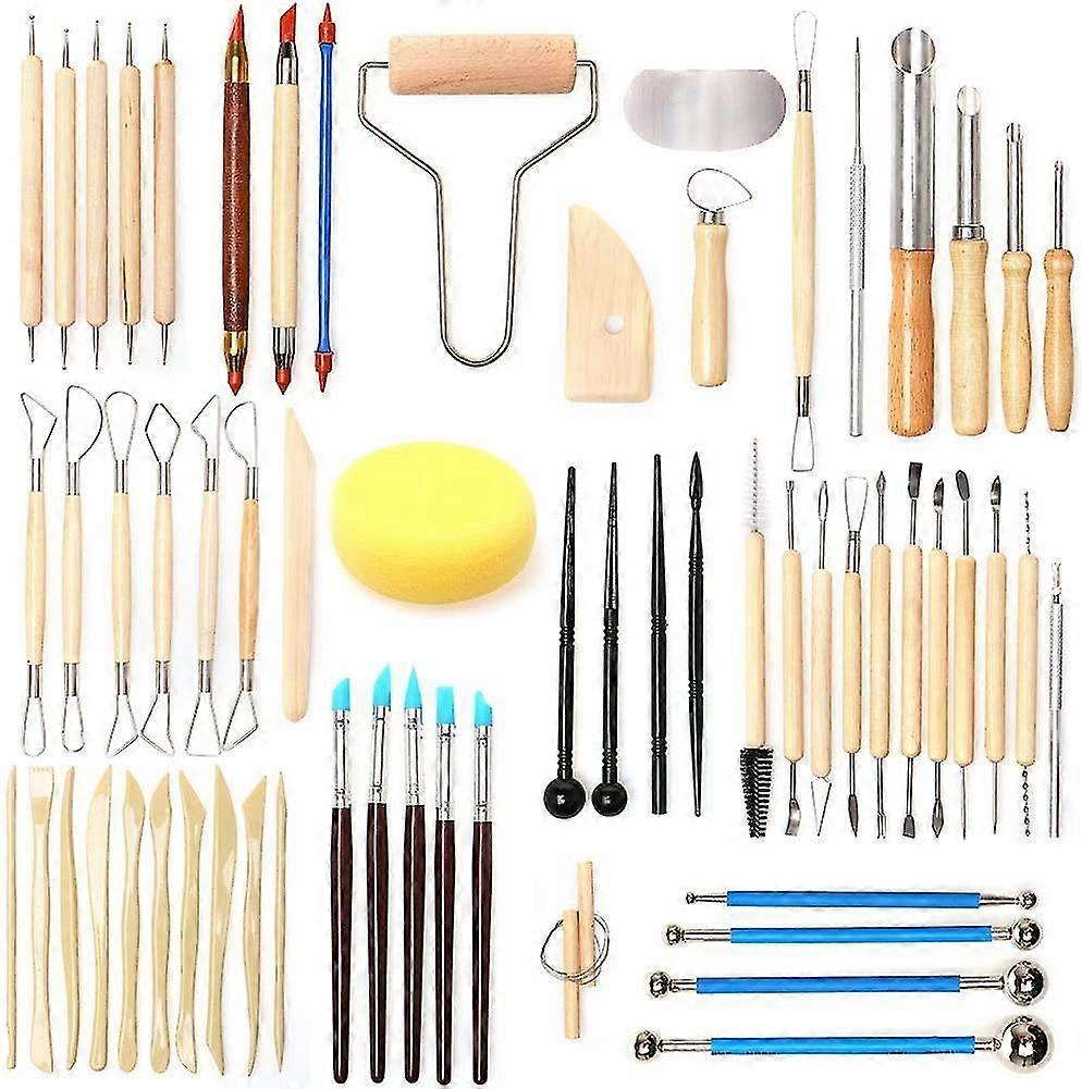 61pcs Ceramic Clay Tools Set Polymer Clay Tools Pottery Tools Set ...