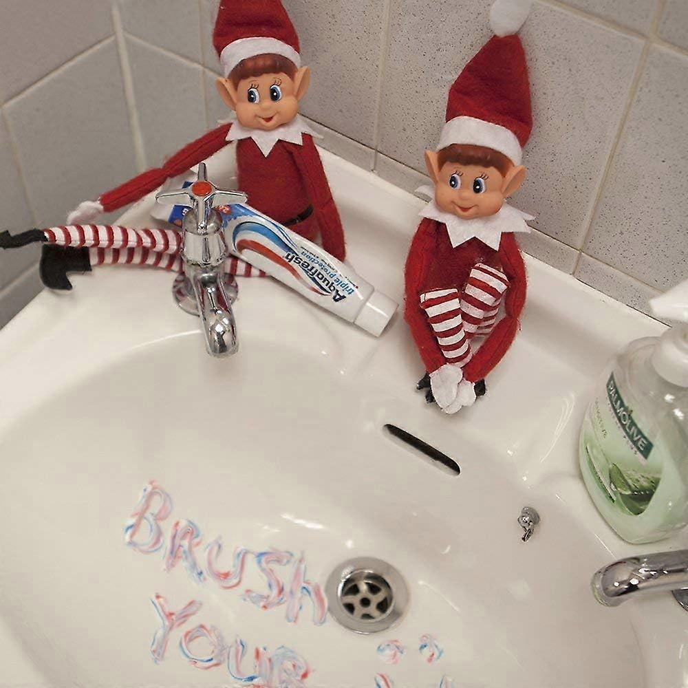 Elfie Boy and Elvie Girl Set Fun and Playful Elves Behavin' Badly ...