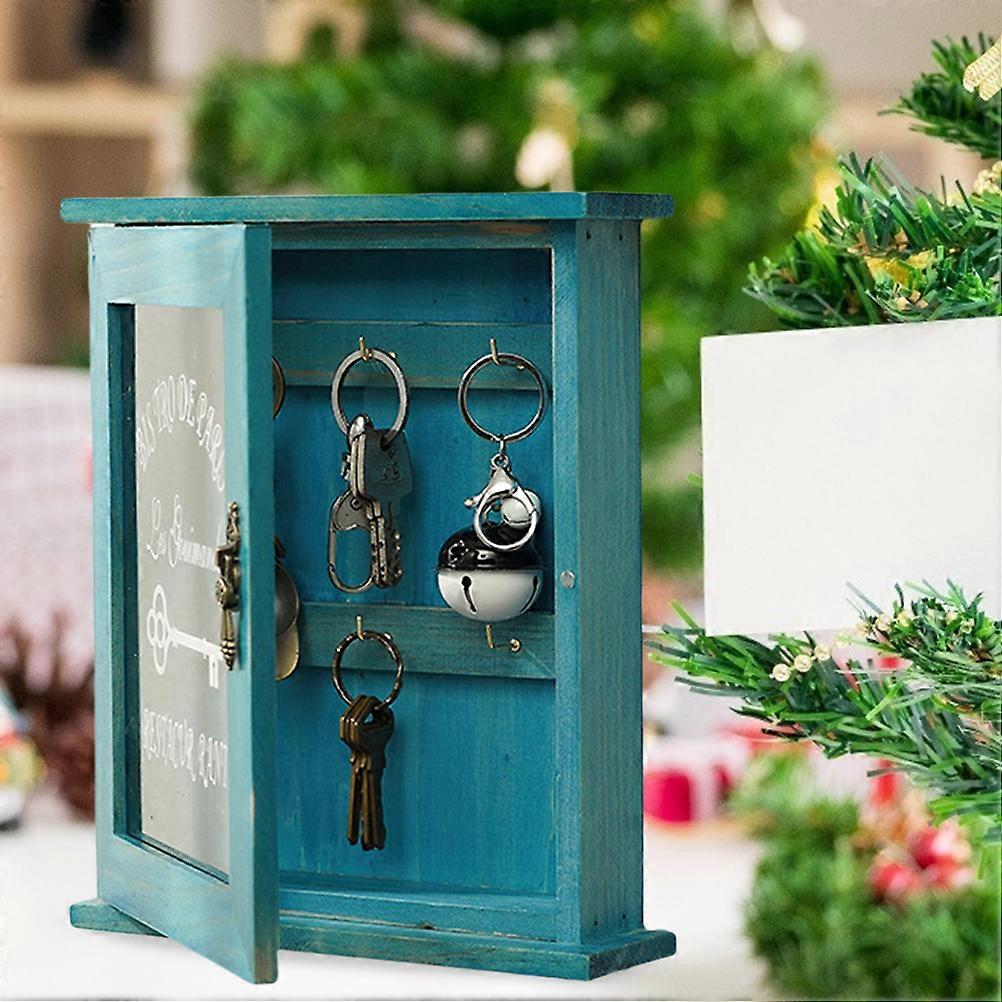 Key Organizer Wooden Key Cabinet Wall Box Beautiful Durable Retro ...