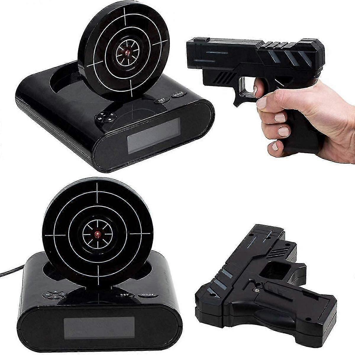 Target Wake Up Alarm Clock, Creative Gun Shooting Alarm Personalized 12 ...