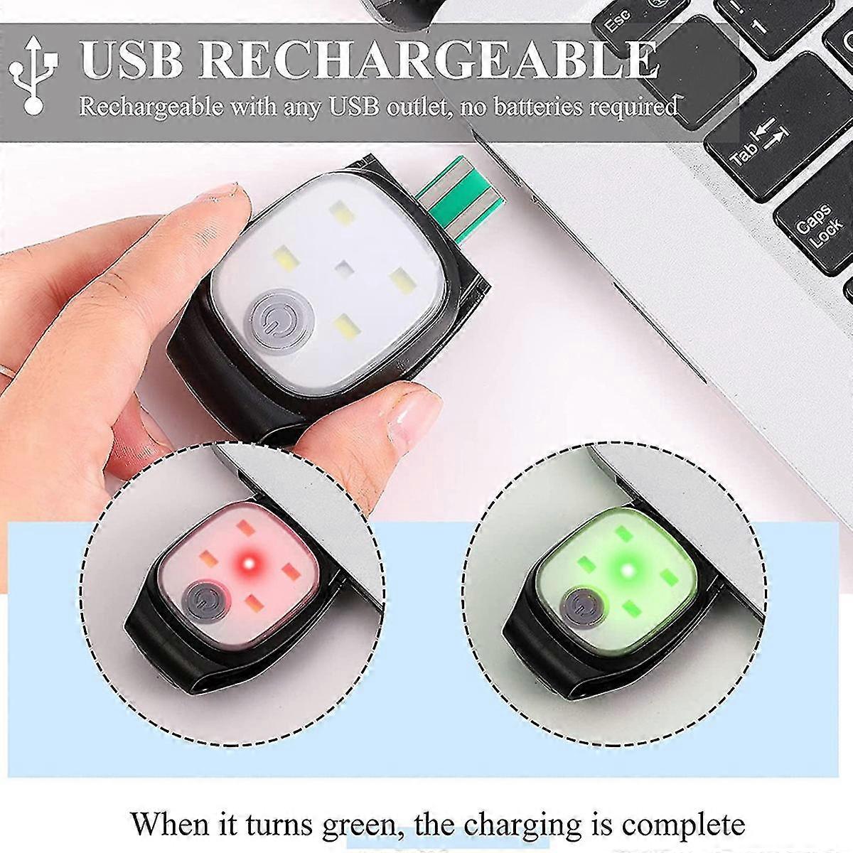 Reflective USB Rechargeable LED Light Running Gear - 2 Pcs Outdoor ...