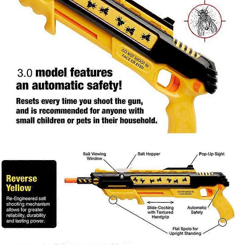 New 3.0 Bug Salt Gun Kill Flies Mosquito Adult Toy Gun Launcher Outdoor ...