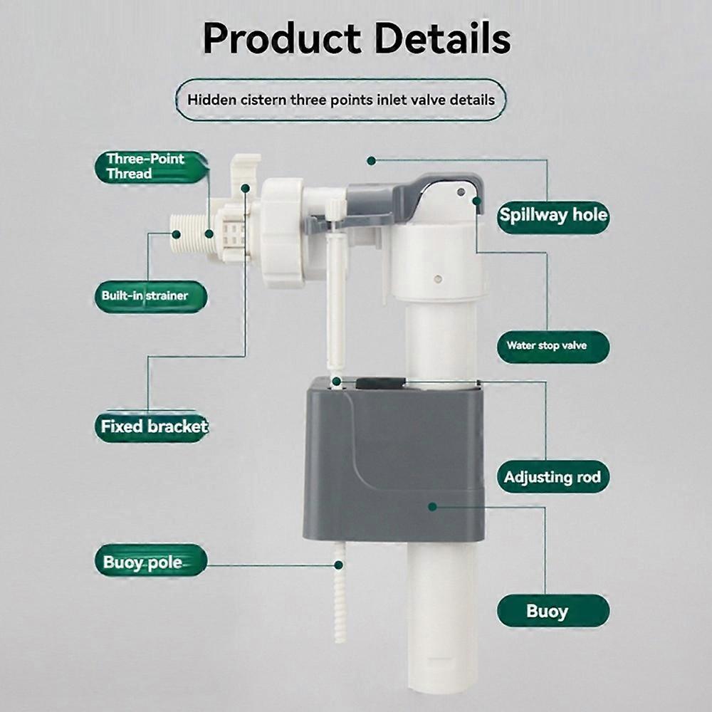 Bathroom In-Wall Water Tank Inlet Valve Hang Wall Hanging Toilet Water ...