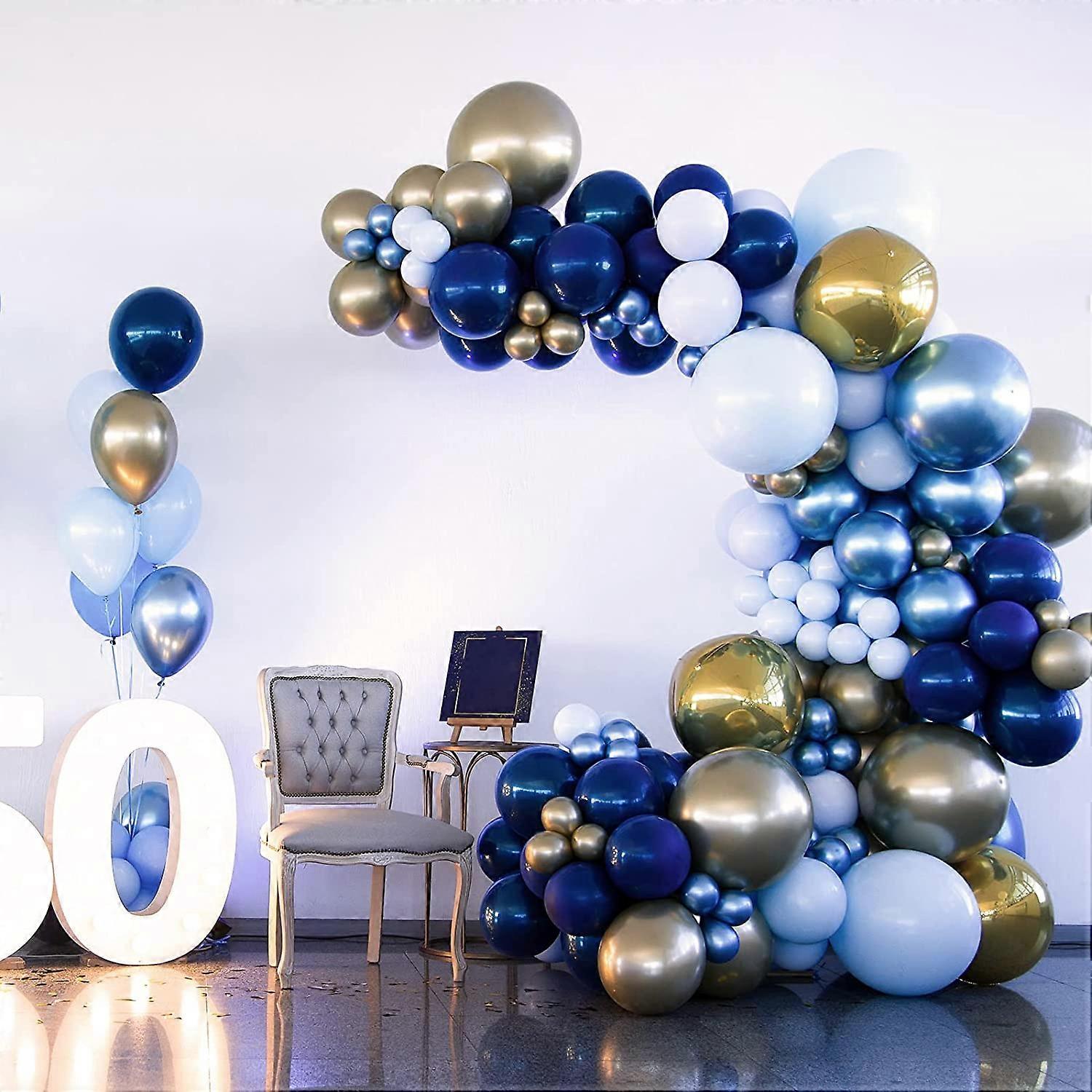 RUBFAC 129pcs Globos Azul Marino Globos de Látex Diferentes Tamaños 18 ...