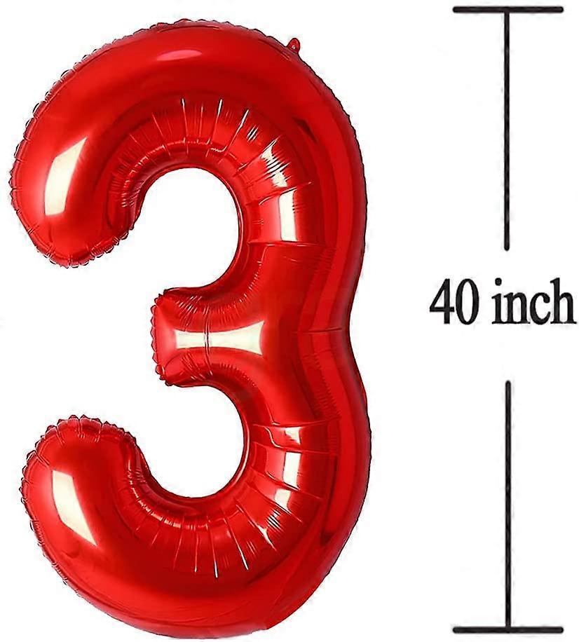 30 Number Balloons Red Big Giant Jumbo Number 30 Foil Mylar Balloons ...