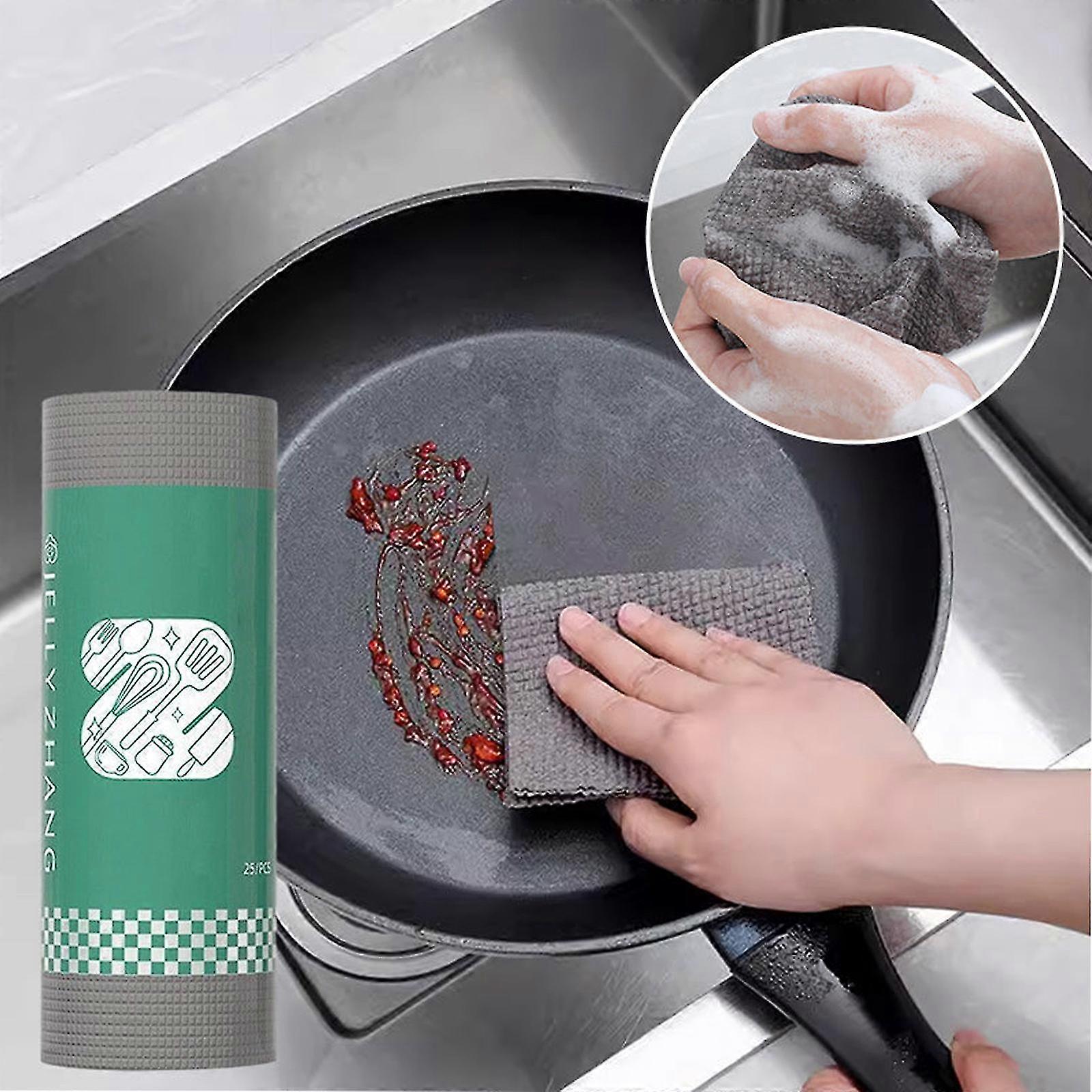 1 Roll Easy Clean Kitchen Rag Strong Decontamination Reusable Tearable ...