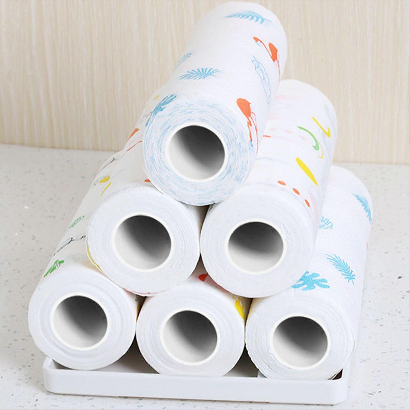 Disposable Cleansing Cloths Roll Wet Dry Use Non Woven Fabric Printed ...