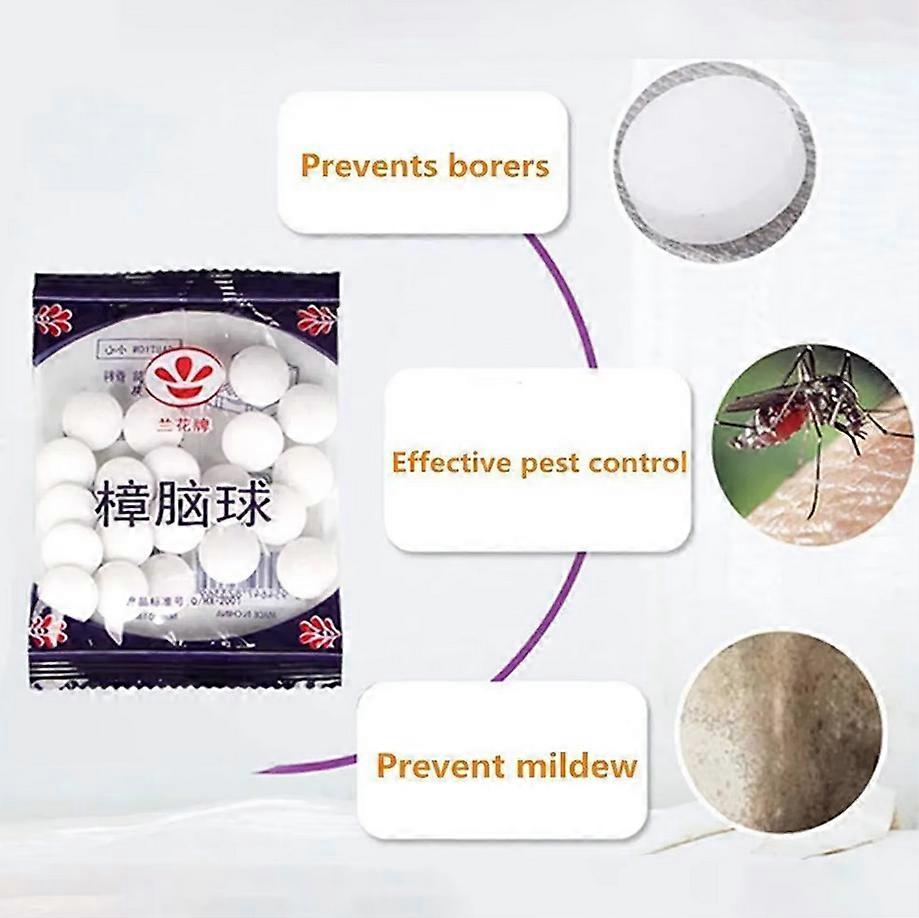 20packs Anti-Mildew Anti-Moth Camphor Balls for Insect-Proof Wardrobes ...