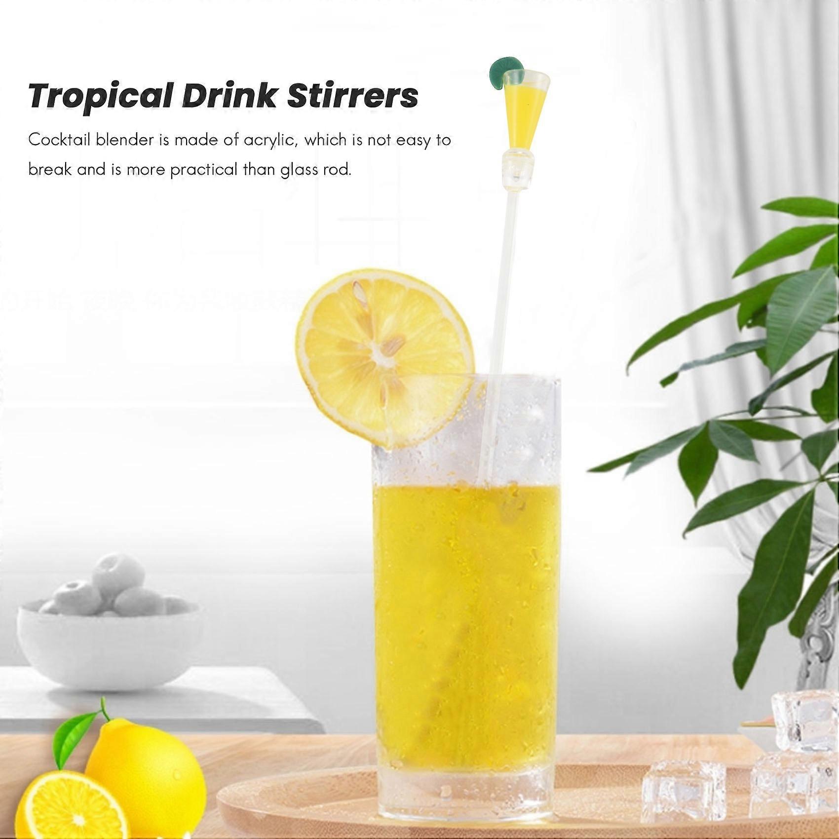 10Pcs Cocktail Stirrer Drink Mixing Stick Set Acrylic Cocktail Mixer ...