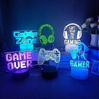 3D LED lampe Gaming rom lys Spill NightLight Gaming Bordlampe for barn ...