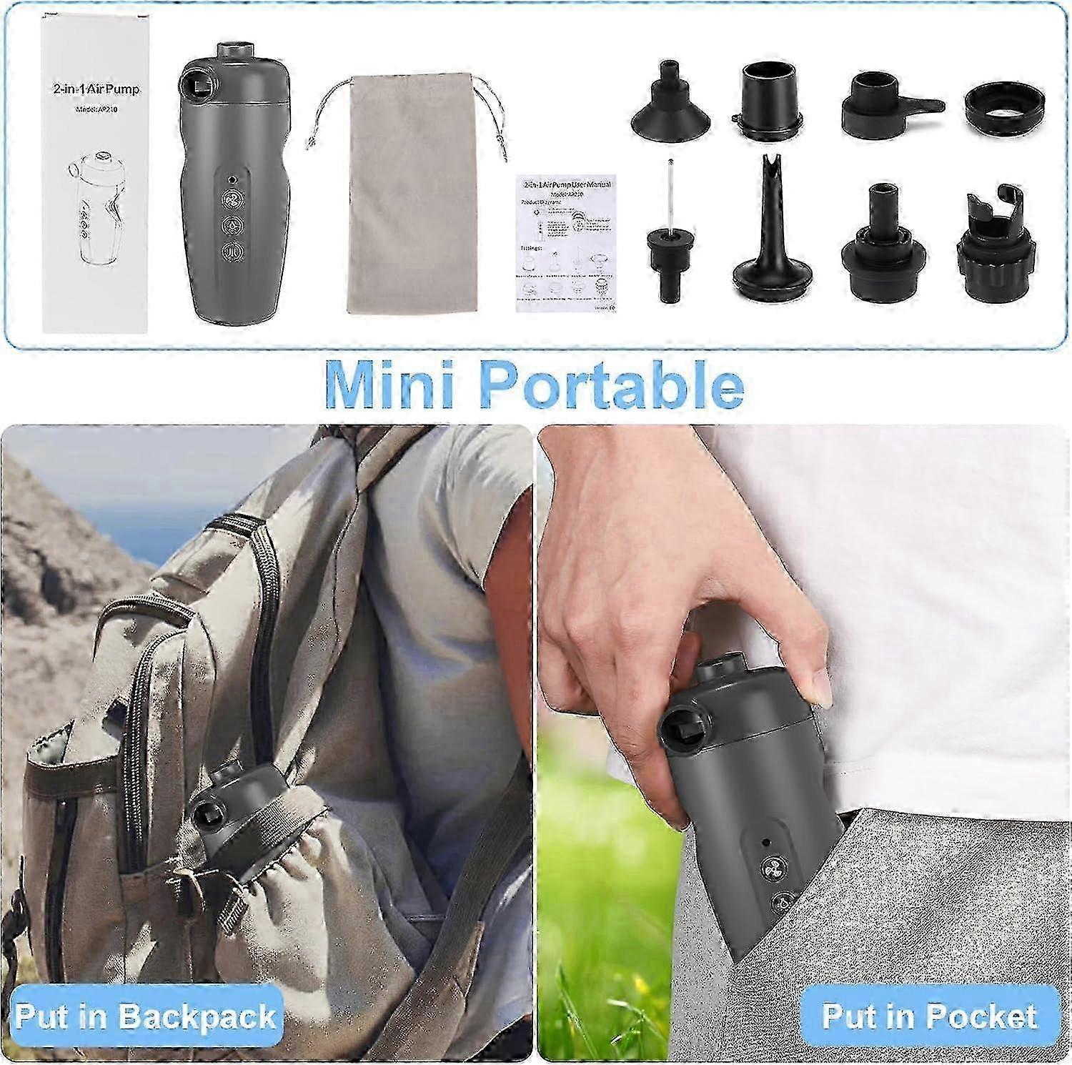 Electric Inflation Pump 20PSI Portable Outdoor Electric Inflation Pump ...