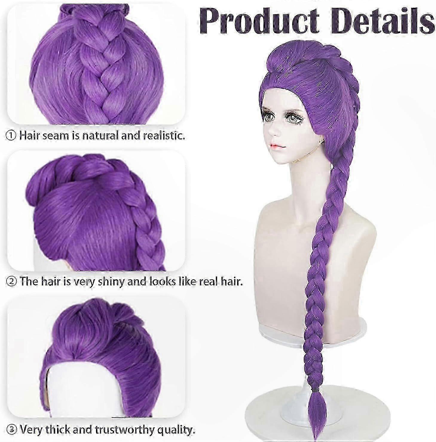 Demon Hunter Kids Cosplay Wig, Rumi Purple Braided Wig for Halloween ...