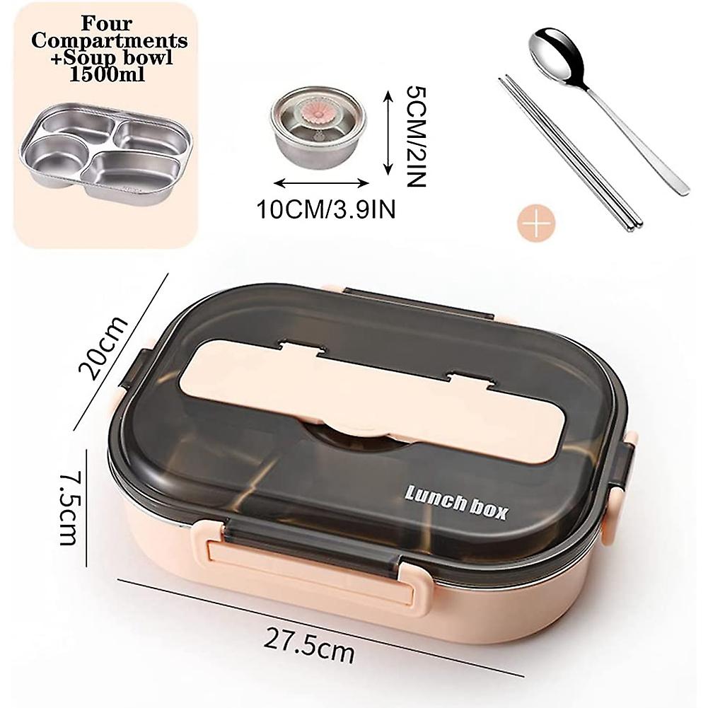 1.5l Bento Boxes For Student, Thermal Insulation Bento Lunch Box ...