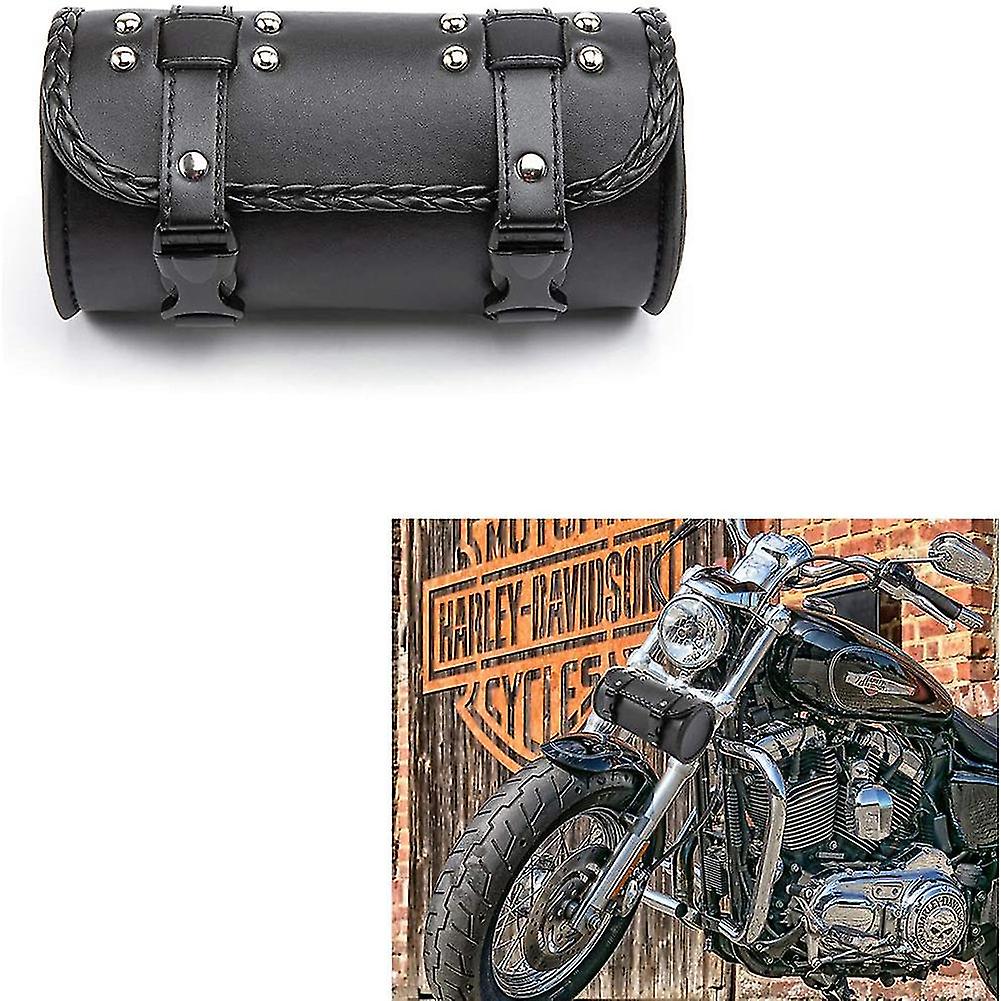 Motorcycle Compatiblek Bag Pu Leather Bicycle Handlebar Tool Pouch ...