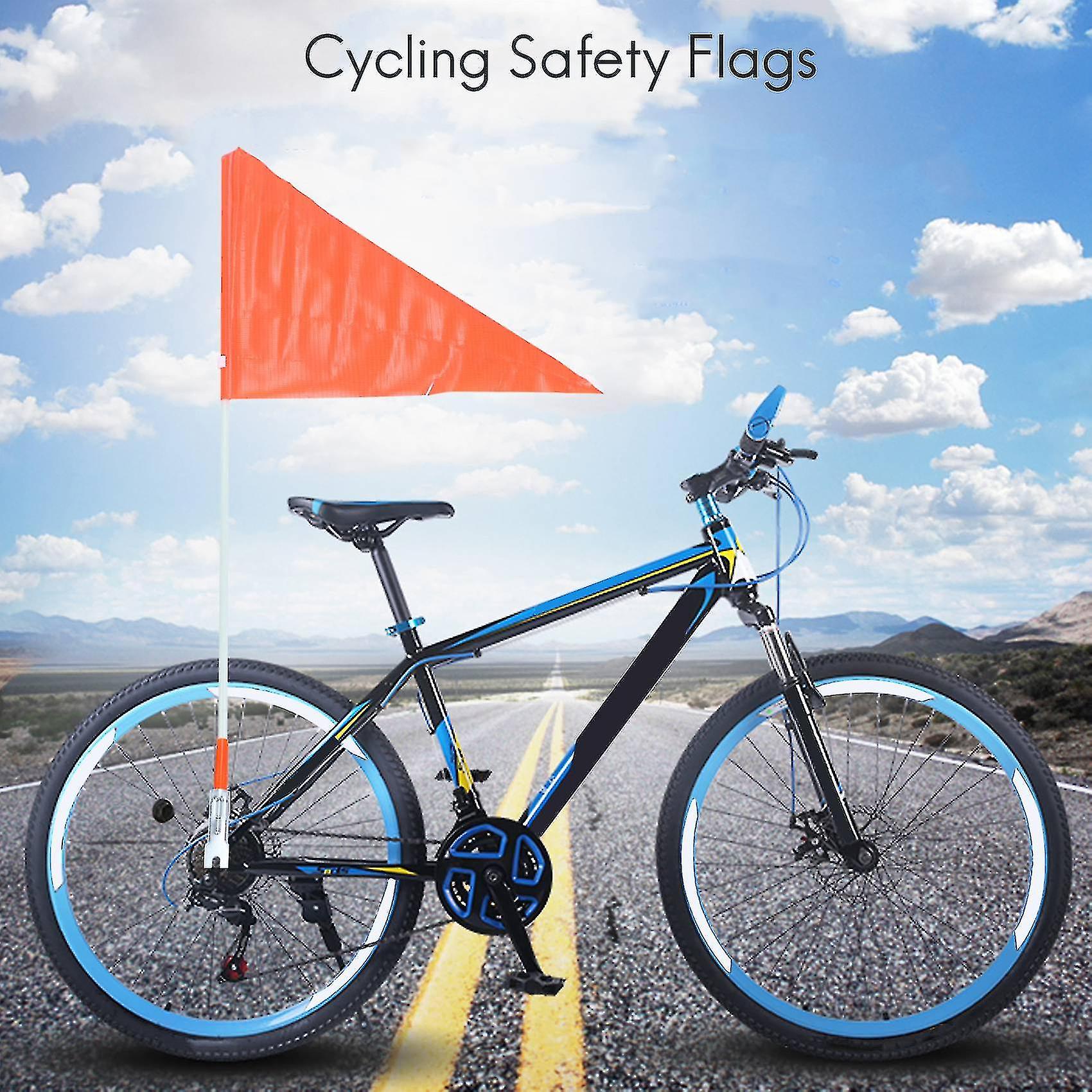 Safety Flag With Pole,6 Foot Adjustable High Visibility Bike Flag ...