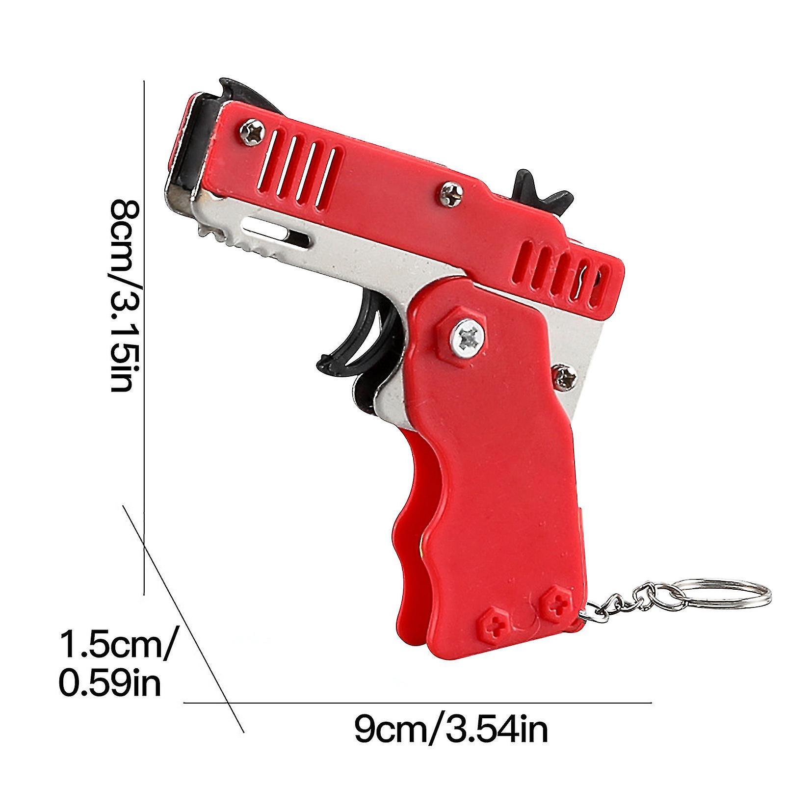 Metal Burst Foldable Rubber Band Gun Rubber Band Boy Gift Pendant ...