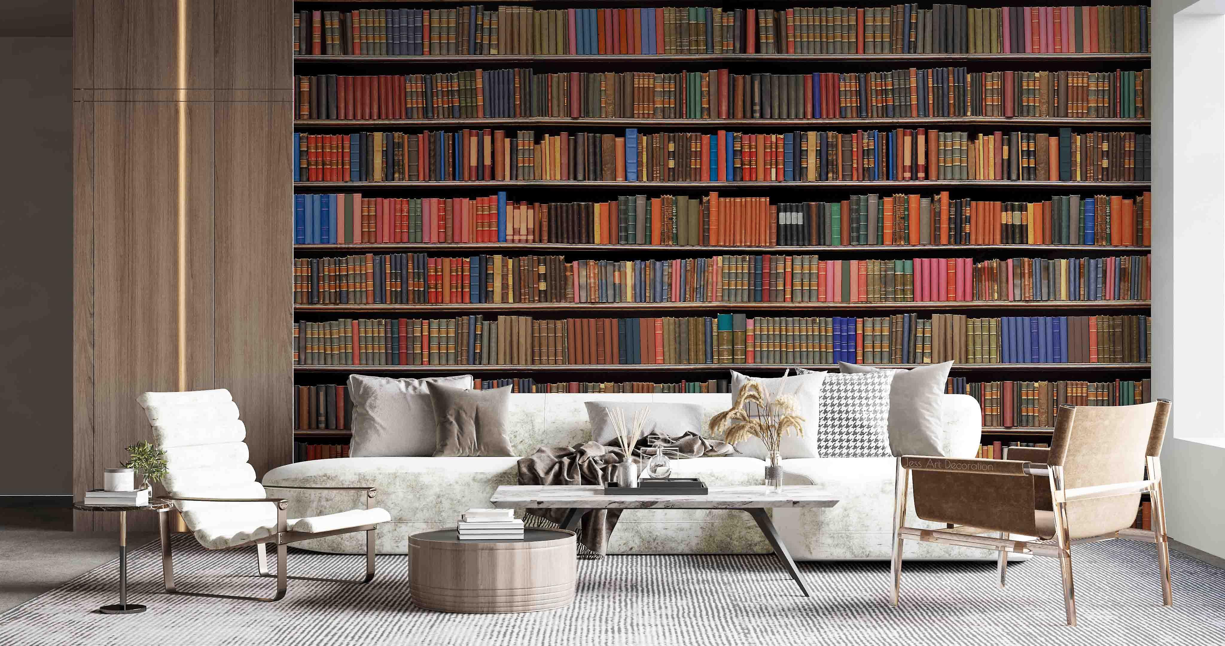 3D Bookshelf Book Pattern Wall Mural Wallpaper Gd 2643 | Fruugo UK