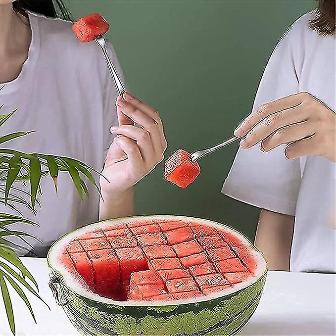 Stainless Steel Watermelon Cube Cutter Quickly Safe Watermelon Knife ...